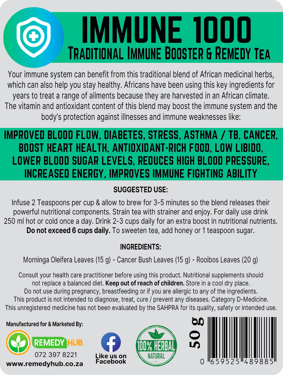 50gram - Immune 1000 – Traditional Immune Booster & Remedy Tea - Remedy Hub